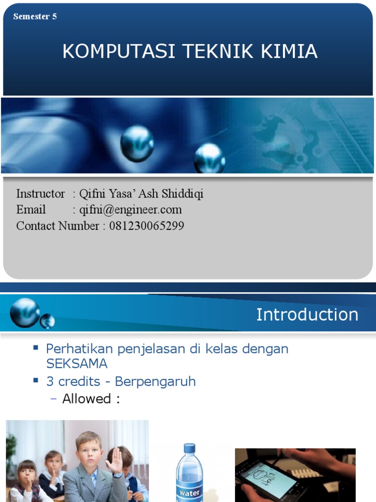 Komputasi Teknik Kimia Minggu 1 | PDF