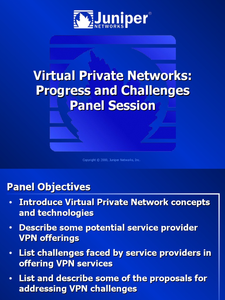 Virtual Private Networks: Progress and Challenges Panel Session | PDF | Virtual Private Network ...