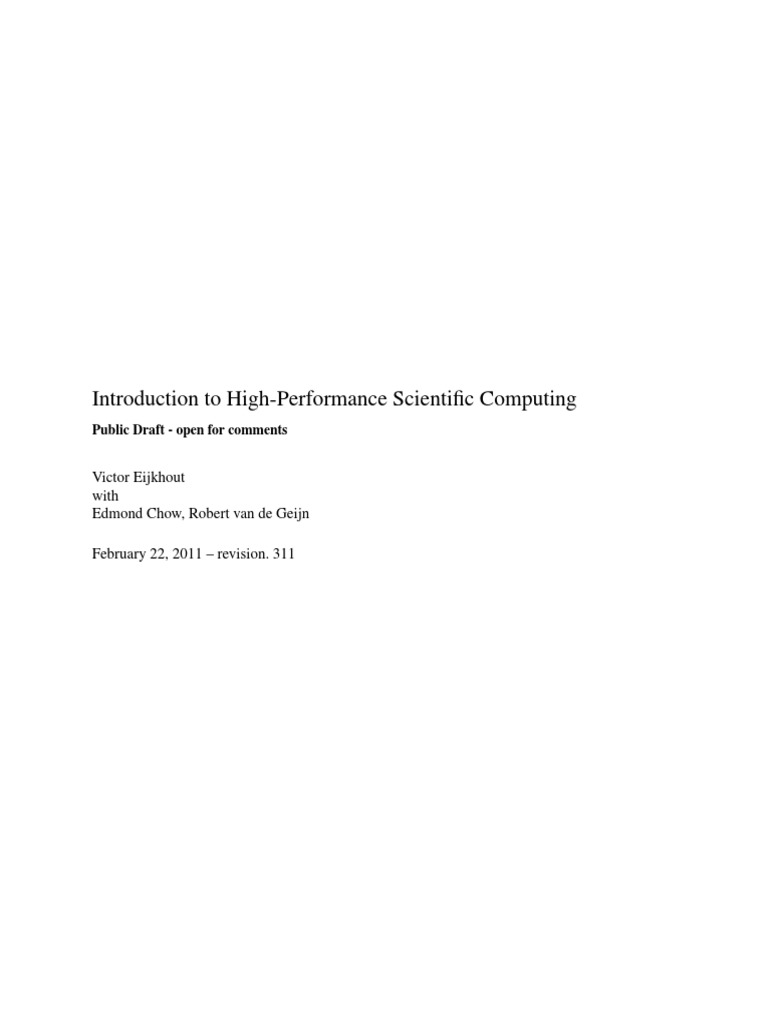 Victor Eijkhout - Introduction To High Performance Scientific Computing ... Victor Eijkhout - Introduction To High Performance Scientific Computing ...