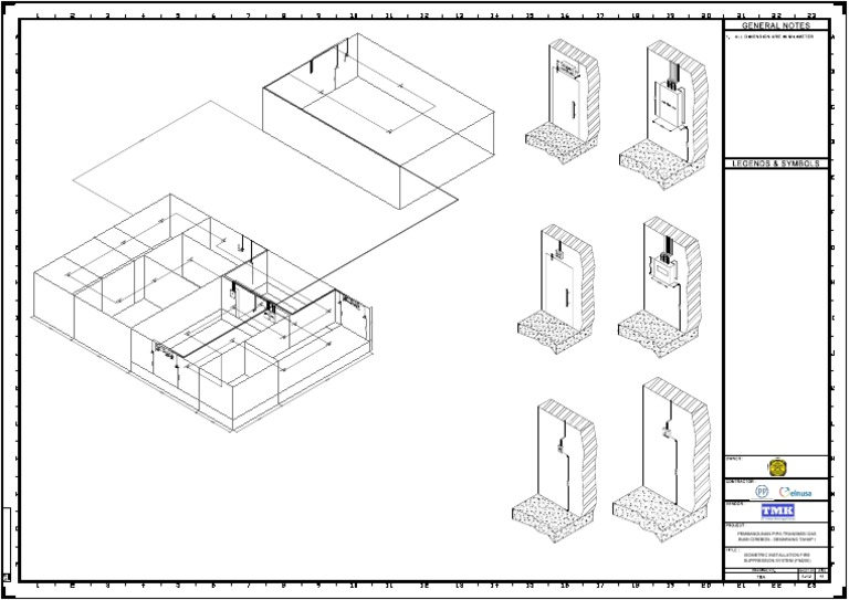 FM200 Fire Suppression Isometric Drawing | PDF