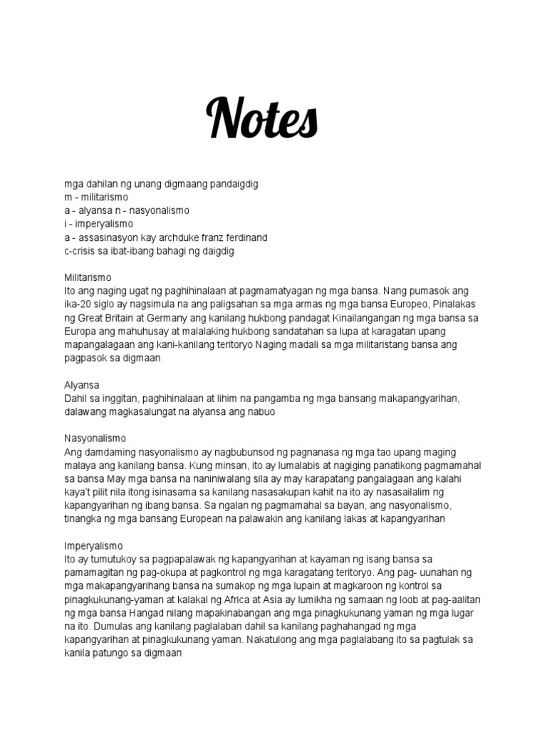 Ap Notes 4TH Quarter | PDF