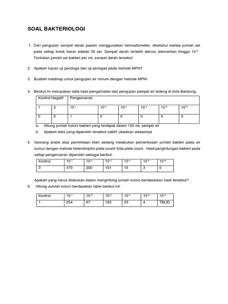 Pengujian Bakteri dalam Sampel Air dan Darah | PDF | Griya & Taman ...