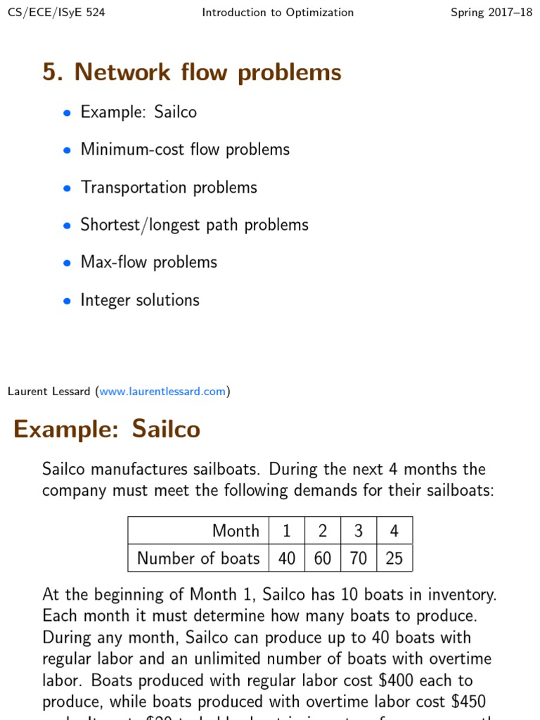 5 - Network Flow Problems | PDF | Mathematics | Algorithms
