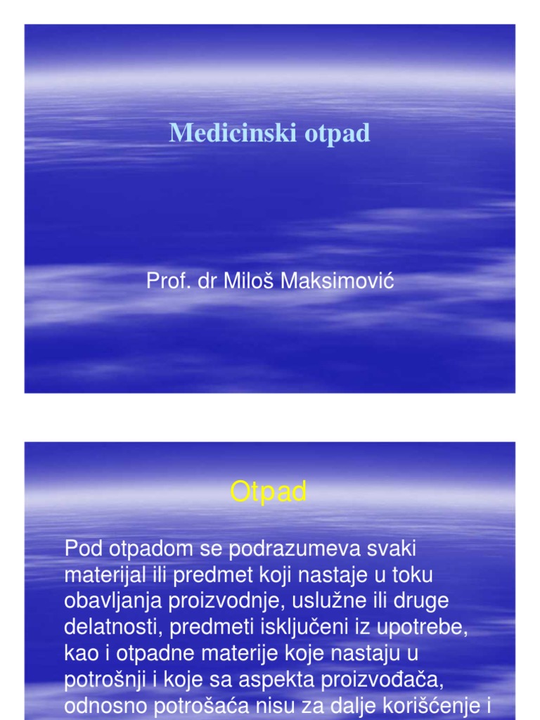 Medicinski Otpad | PDF