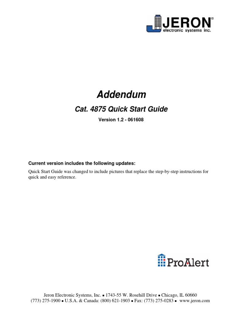 4875 Quick Start Guide | PDF