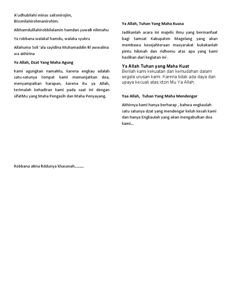 Contoh Doa | PDF