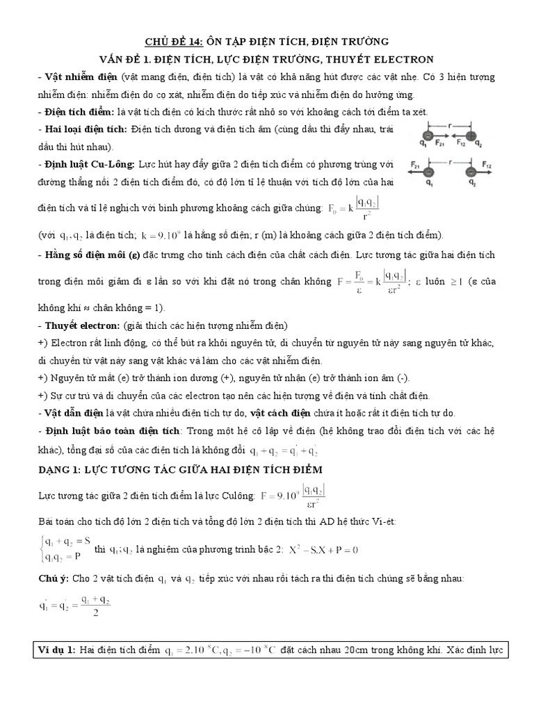 Chuyen de On Tap Dien Tich Dien Truong | PDF