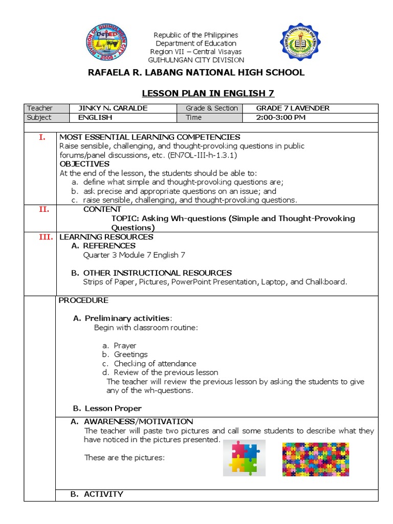 WH Questions | PDF | Teachers | Question