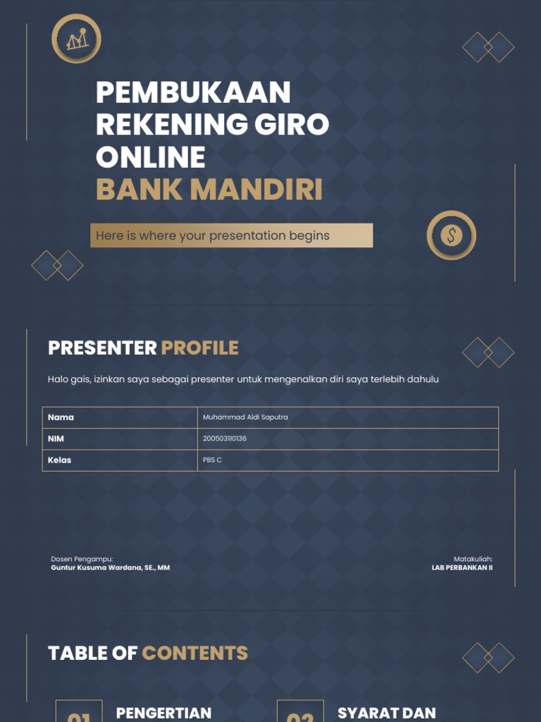 Muhammad Aldi Saputra - Pembukaan Rekening Giro Online | PDF