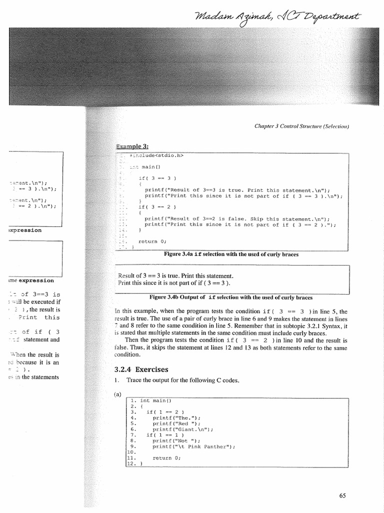 Extra Exercise Chapter 3 Control Structures | PDF