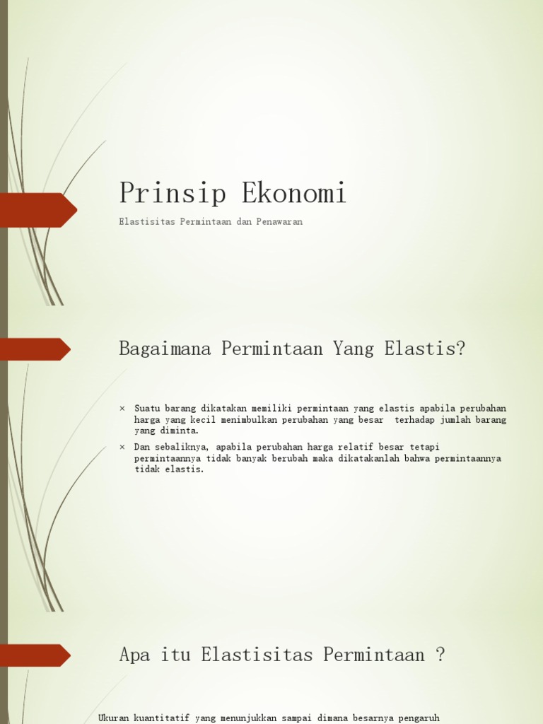Elastisitas Permintaan Dan Penawaran | PDF
