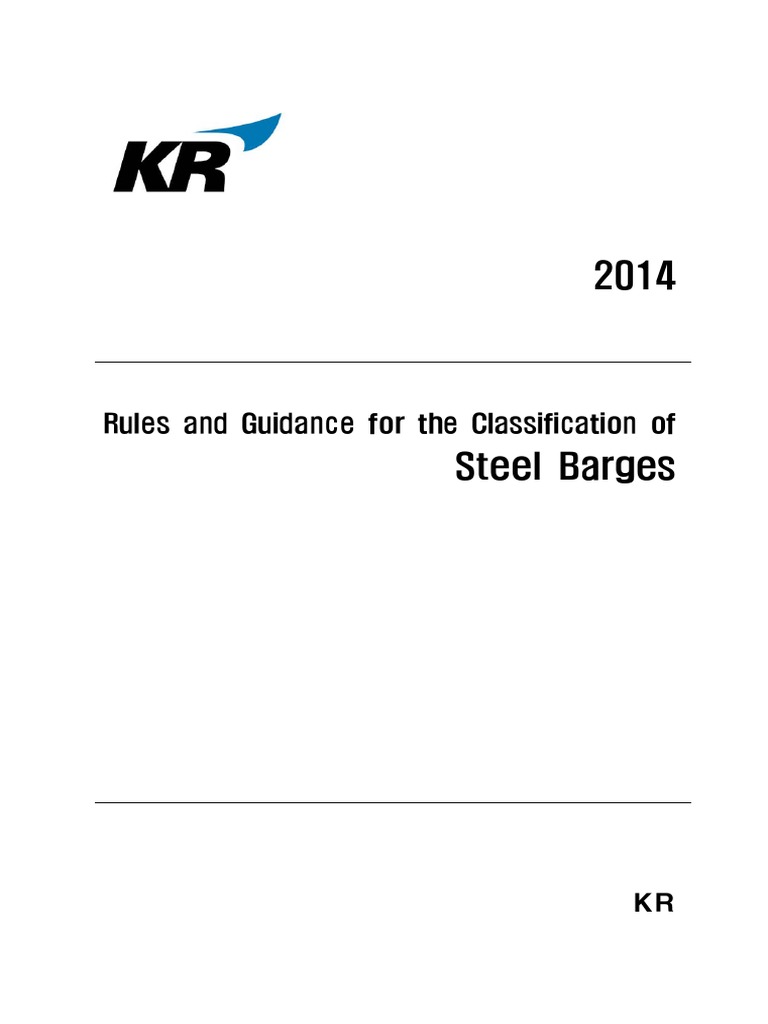 Steel Barges: Rules and Guidance For The Classification of | Download Free PDF | Bending | Hull ...