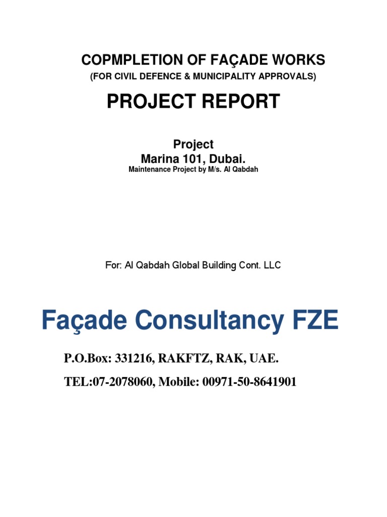Marina 101 Façade Maintenance Report | PDF