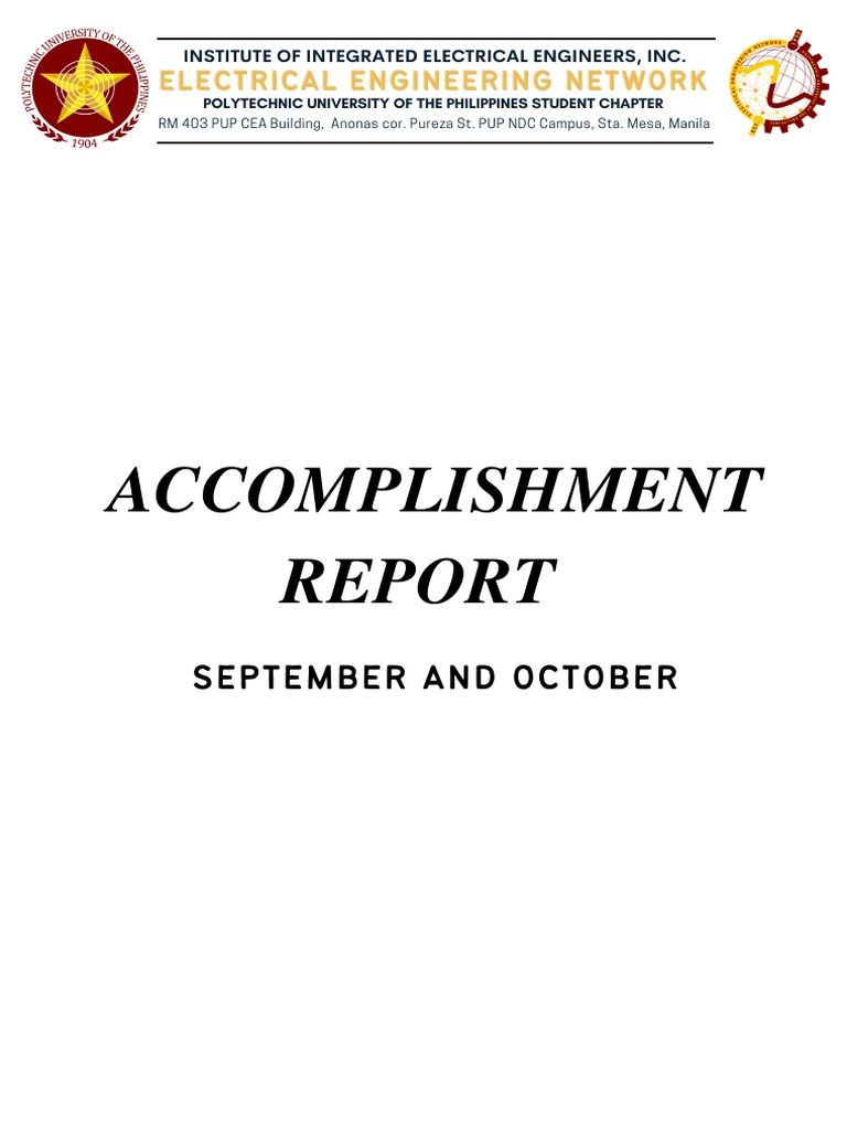 ACCOMPLISHMENT REPORT - September and October | PDF | Cognition