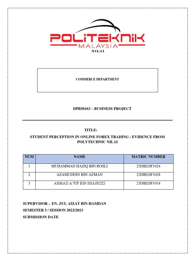 BP Proposal Final | PDF | Foreign Exchange Market | Market (Economics)