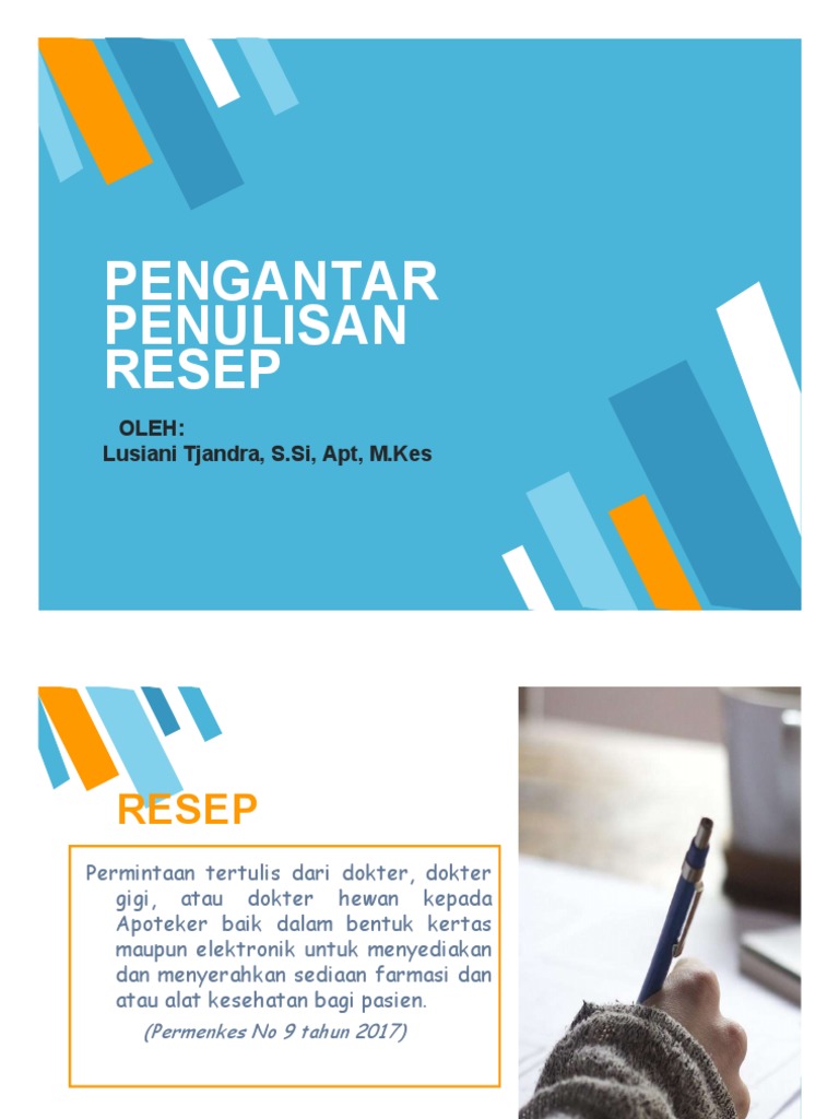Pngantar Penulisan Resep | PDF