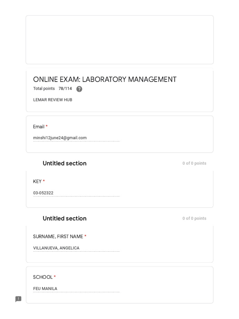 Laboratory Management Exam Overview | PDF | Laboratories | Six Sigma