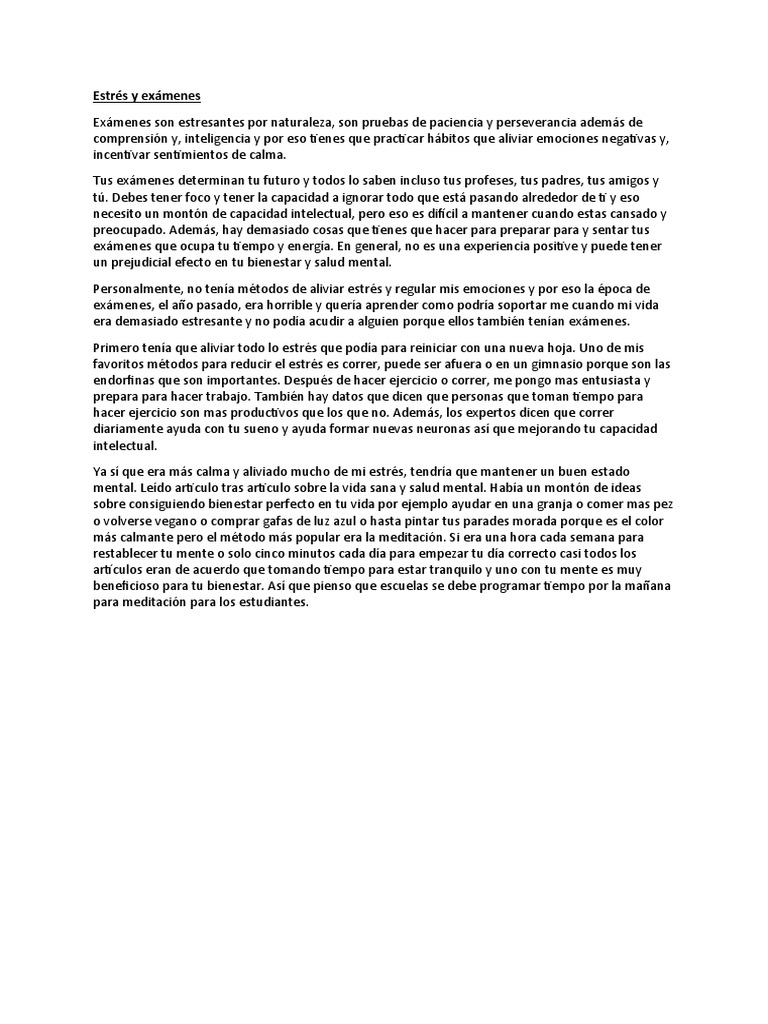 Spanish Writing Exercise | PDF