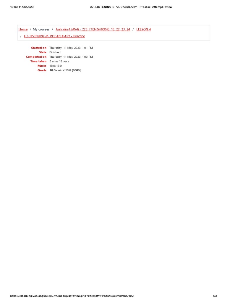 LESSON 4 U7. LISTENING B. VOCABULARY - Practice | PDF | Planets | Astronomy