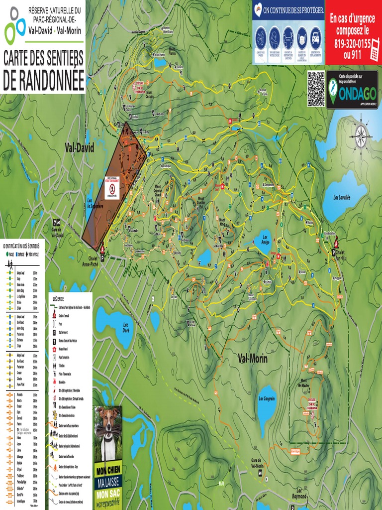 Val-Morin Val-David Carte - Sentiers de Randonnée | PDF