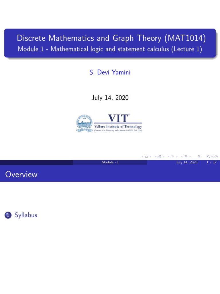 DMGT_module1_lecture1 | PDF