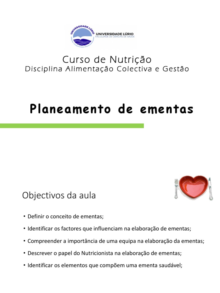 Aula 8 - Planeamento de Ementas 2022 | Download grátis PDF | Sopa | Alimentos