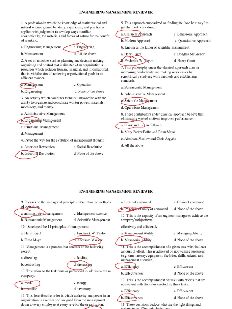Engineering Management Overview | PDF | Swot Analysis | Cognition