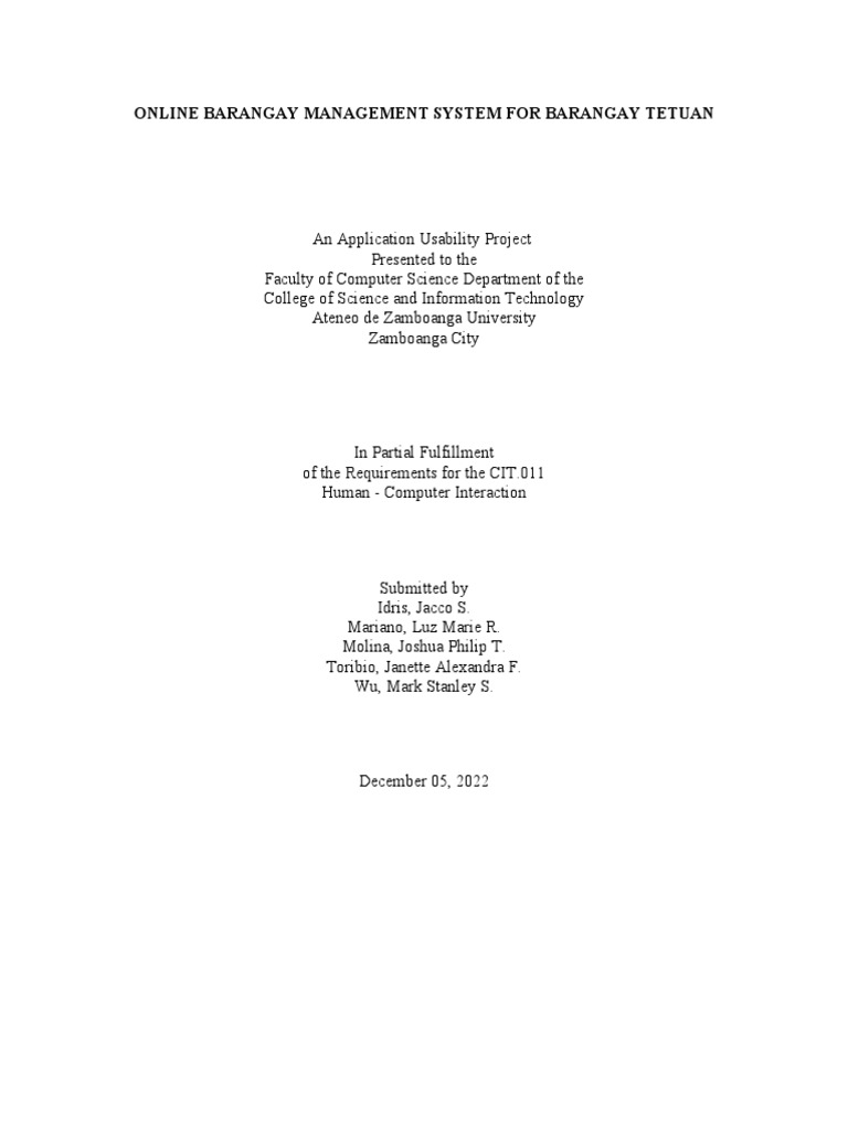 HCI Final Project Template | PDF | User (Computing) | Information