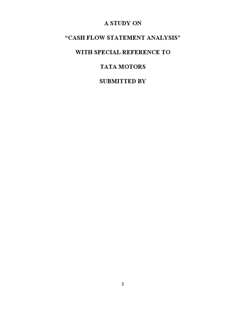 Tata Motors Cash Flow Statement Analysis | PDF | Business