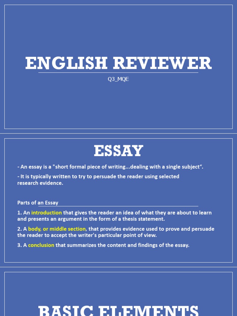 English Reviewer | PDF
