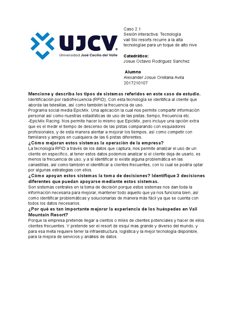 2017210107-Alexander Orellana-Caso 2.1 | PDF | Identificación de ...