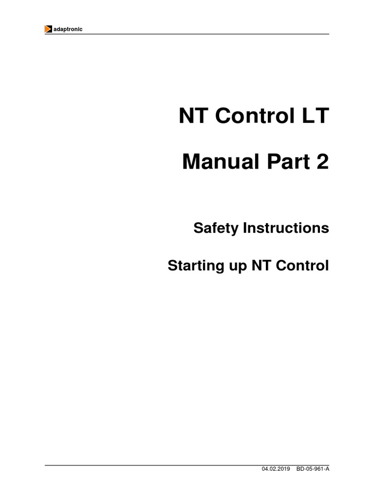 BD05961 - NT Control LT Part 2 Start Up | PDF | Window (Computing) | Software
