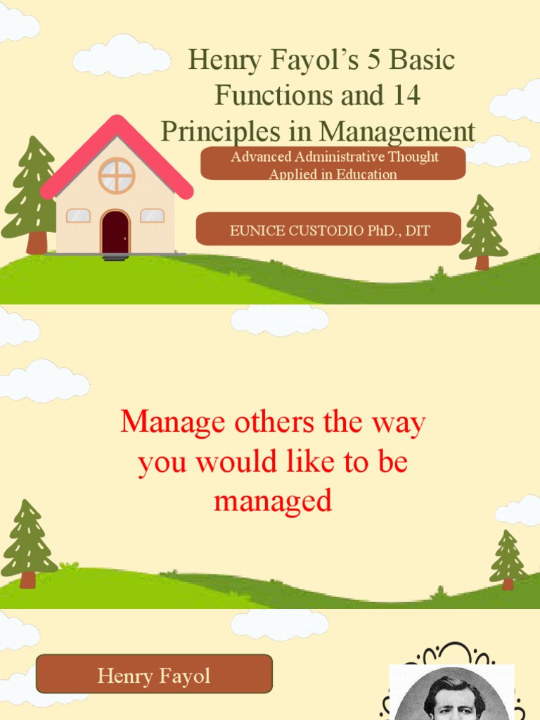 1 - Henry Fayol's Management Functions and Principles | PDF | Cost Of ... 1 - Henry Fayol's Management Functions and Principles | PDF | Cost Of ...