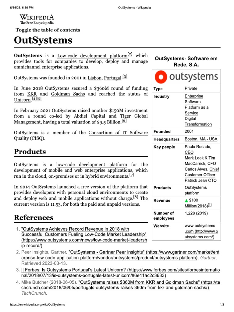 Out Systems | PDF