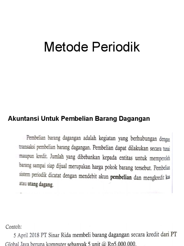 Jurnal Akuntansi Metode Periodik | PDF | Bisnis | Pengelolaan Keuangan ...