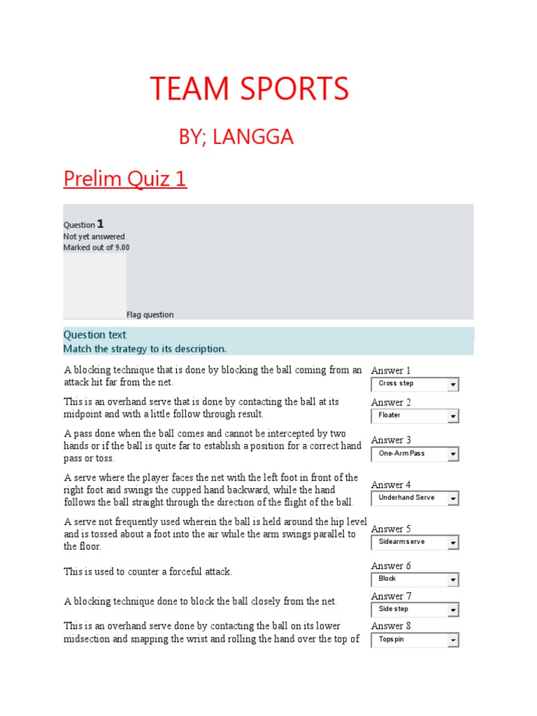 Team Sport | PDF | Volleyball | Sports