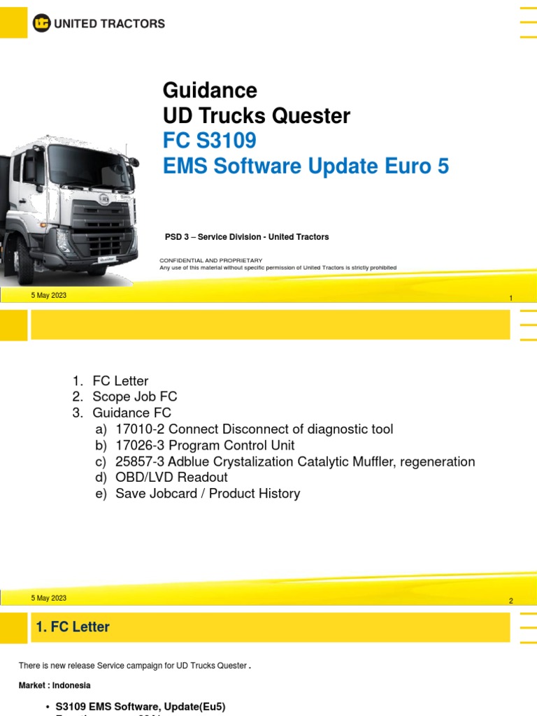2023-05-05 - UD Trucks Quester - Guidance FC S3109 EU5 EMS Software ...