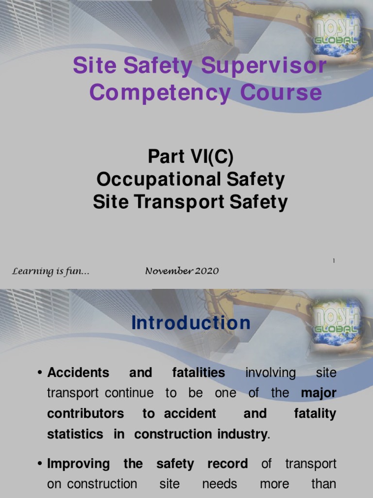 Part VI (C) - Site Transport Safety | Download Free PDF | Transport ...