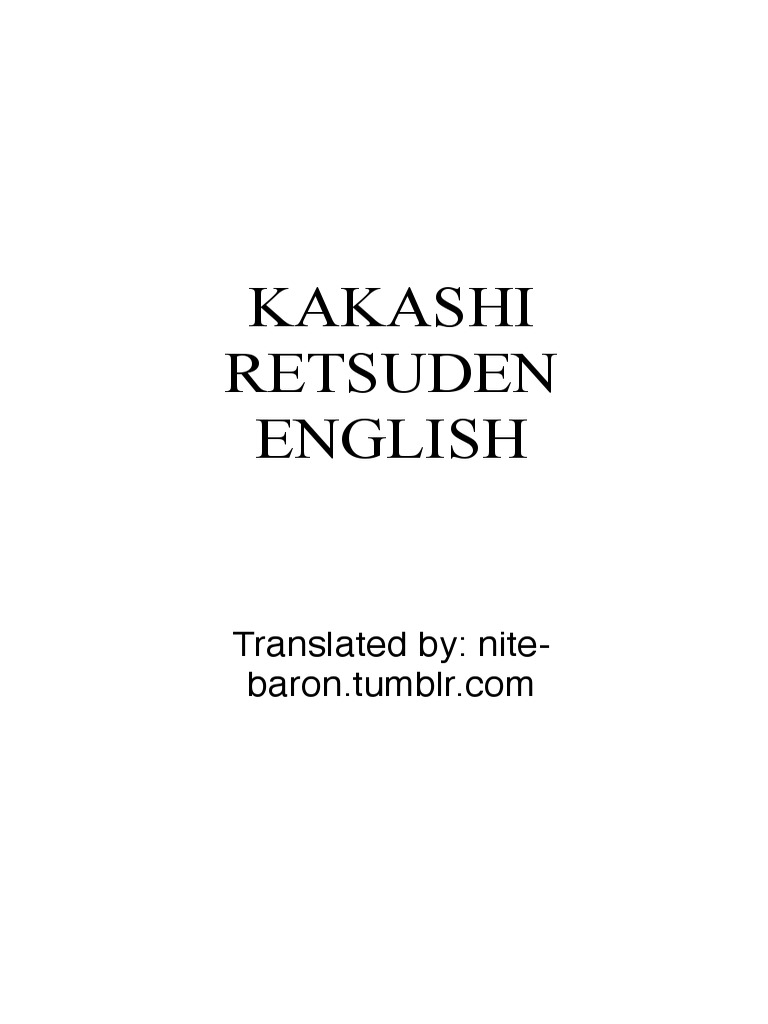 Kakashi Retsuden English | PDF