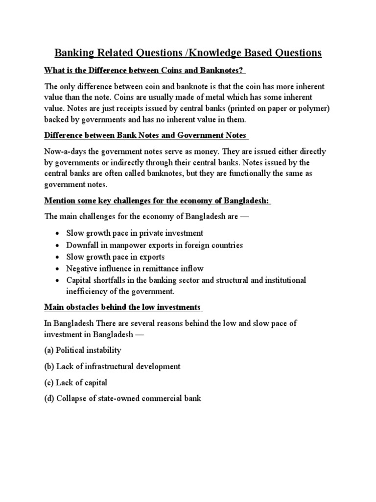 Bank Interview Questions Pdf Repurchase Agreement Banks