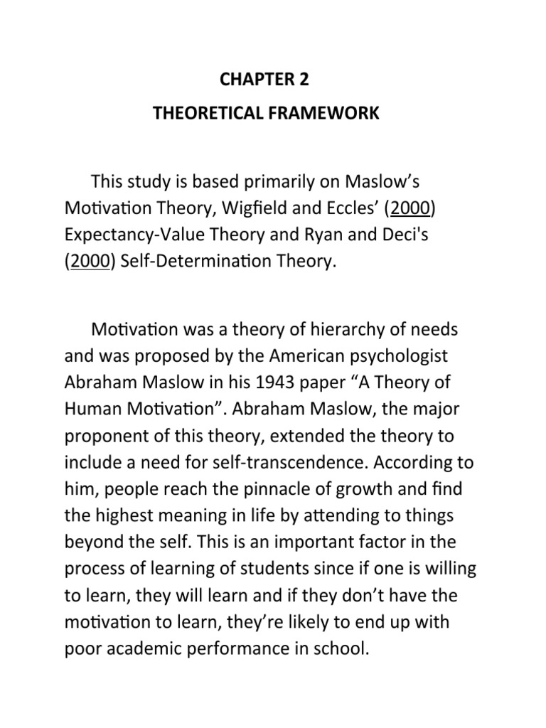 Chapter 2 Theoretical Framework (with references and links) | PDF
