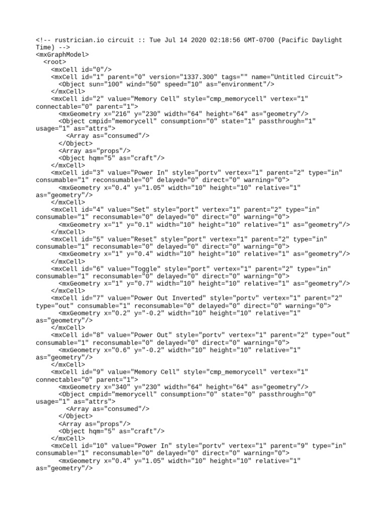 Memory Cell Circuit Diagram | PDF
