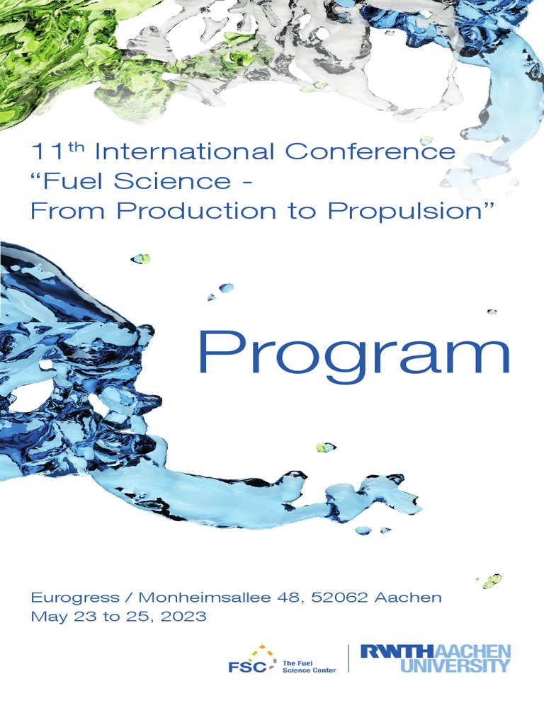 FSC+Conference+Program 2023 v2 | PDF | Catalysis | Combustion