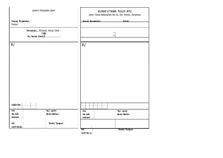 Form Resep Dokter Pdf