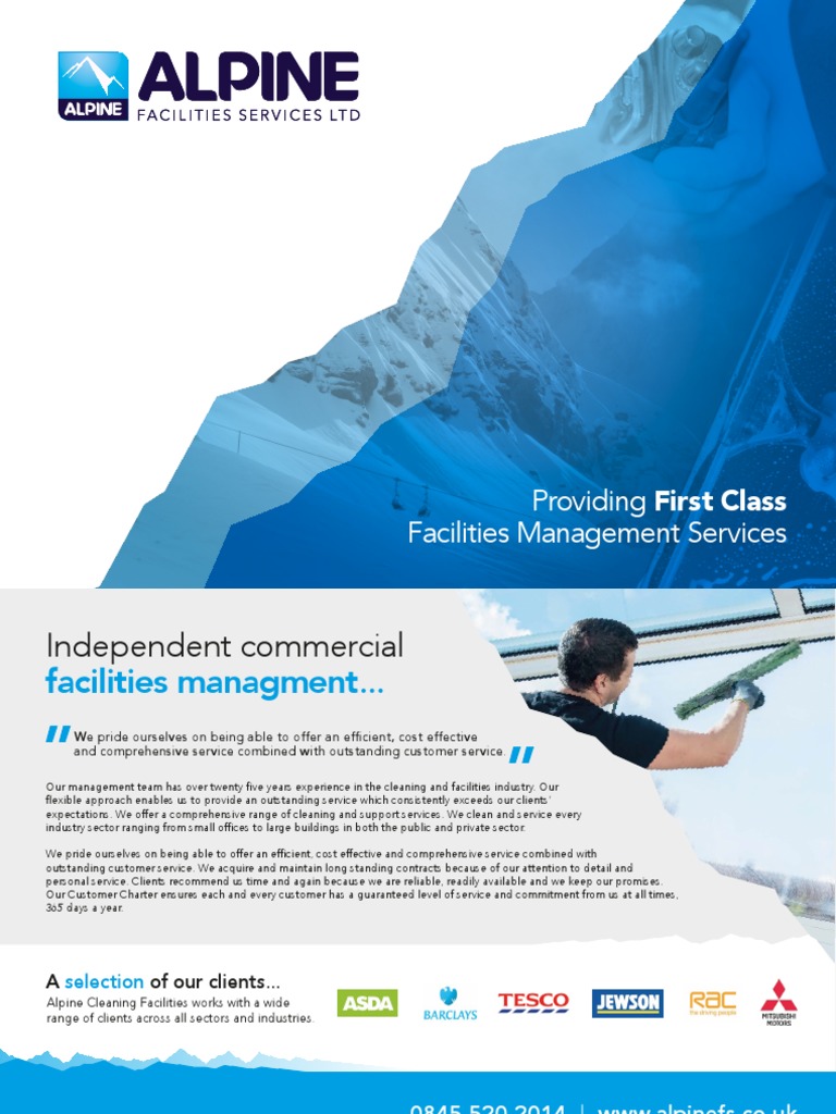 Alpine Facilities Management Brochure | PDF | Waste Management | Waste