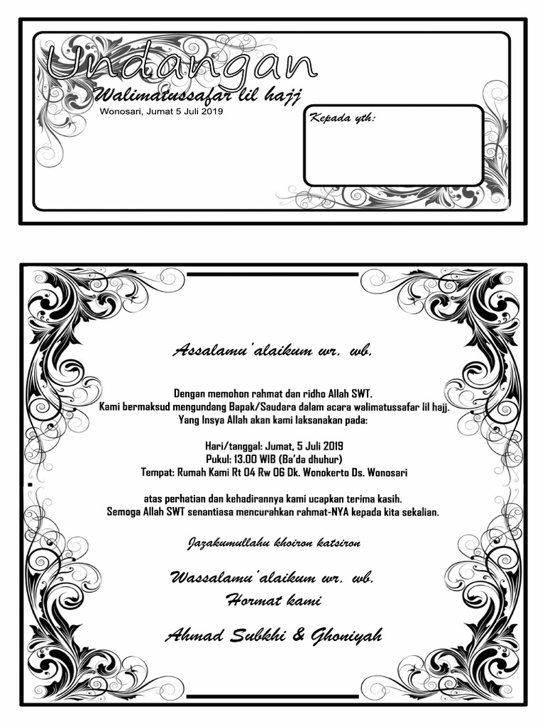 Undangan Walimah Pdf