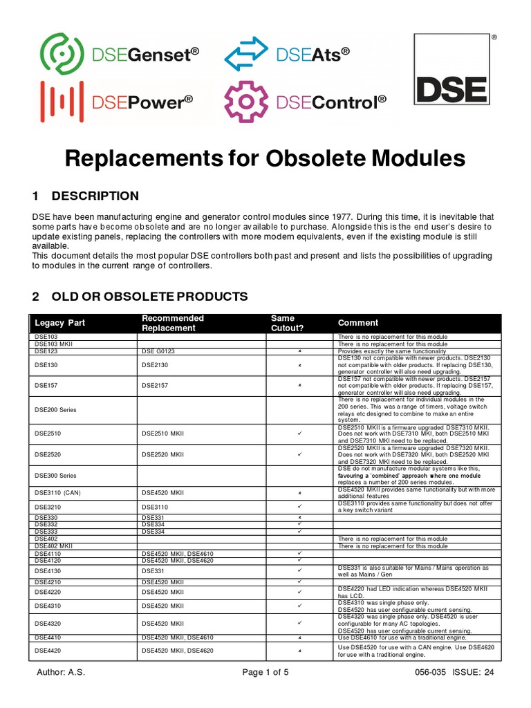 056-035 Replacing Obsolete Modules | PDF | Home & Garden | Computers