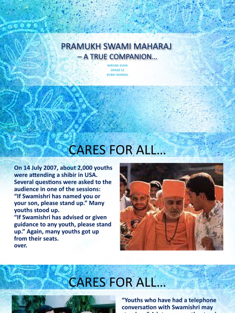 Pramukh Swami Maharaj - A True Companion | PDF
