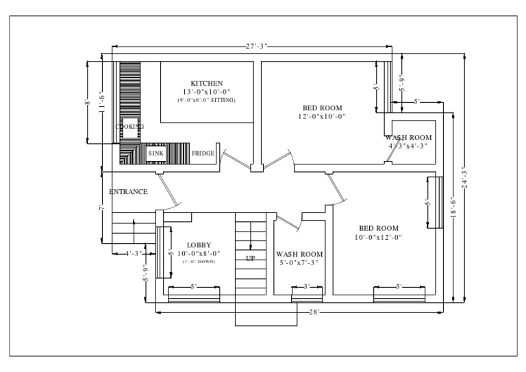 Home Plan 27'x24' | PDF