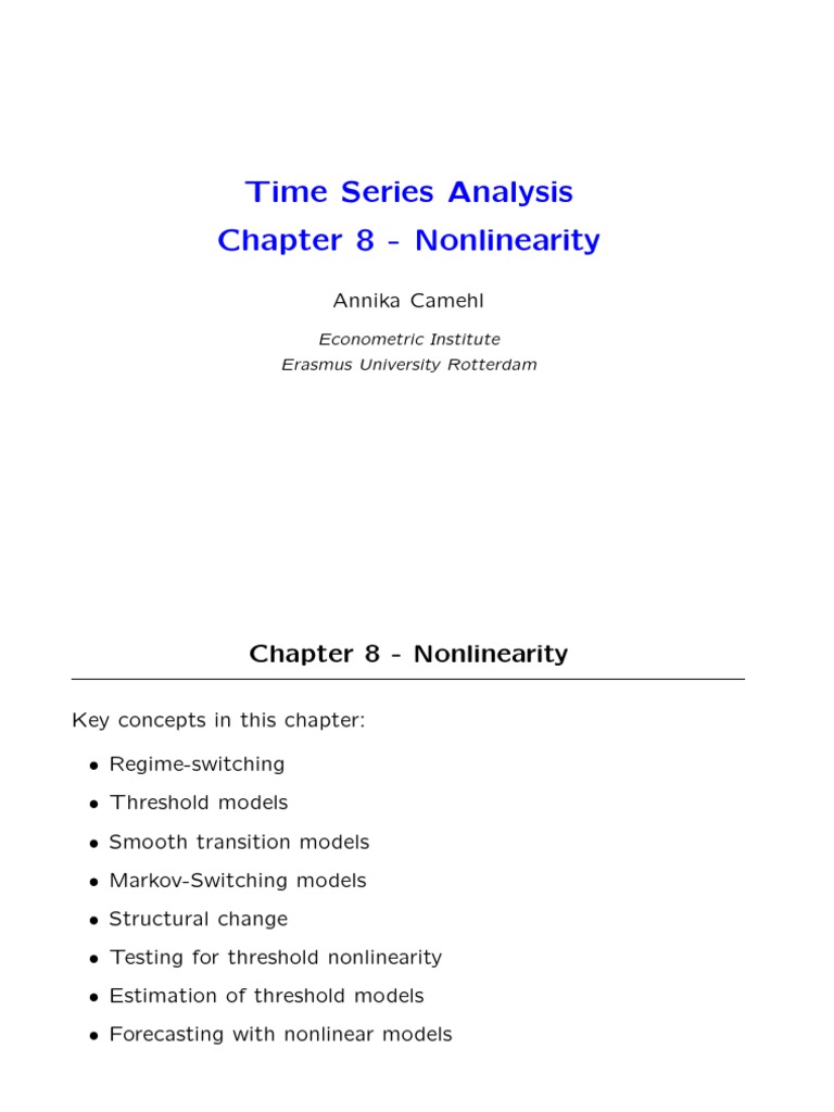 Slides Chapter 8 Tsa Pdf Time Series Errors And Residuals 
